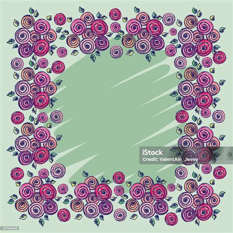 플로랄 프레임입니다 손으로 그린 장미와 나뭇잎 벡터 디자인입니다 손으로 스케치 선 그리기 텍스트 공간 장식 카드입니다 예술 시리즈의 카드 공백 및 양식 서식 파일을 그리기