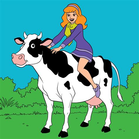 Daphne Blake Is Riding A Cow 20 By Maximizerblake On Deviantart