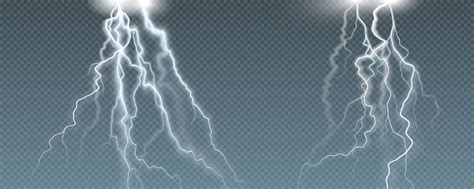 Realistic Lightning Flash Effect Thunderstorm And Lightning Shining