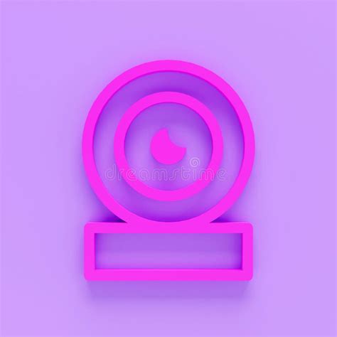 3d Render Of Digital Webcam Line Icon Linear Style Sign For Mobile Concept And Web Design Stock