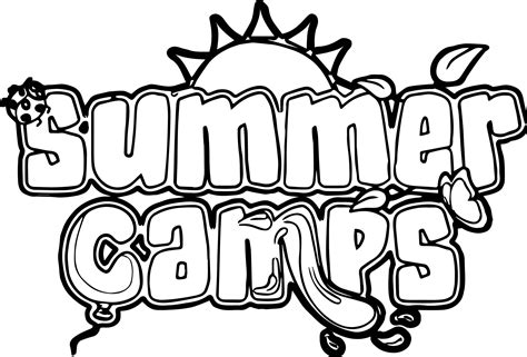 Hudtopics Summer Camp Coloring Pages