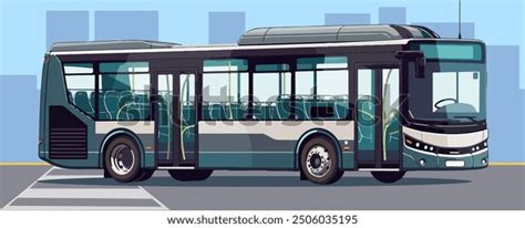 「都市バスの高品質ベクターイラスト、都市交通のテーマ、公共交通機関のデザイン、車両のグラフィックスに最適」のベクター画像素材（ロイヤリティフリー） 2506035195 Shutterstock