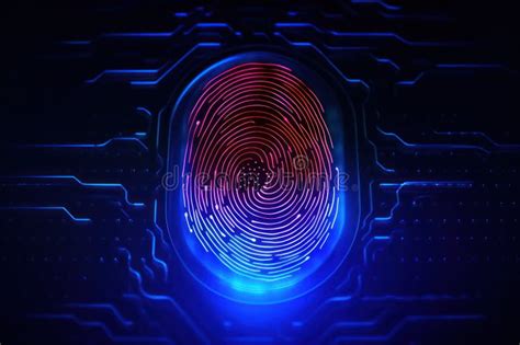 Futuristic Biometric Fingerprint Symbolizing Digital Security And Cutting Edge Authentication
