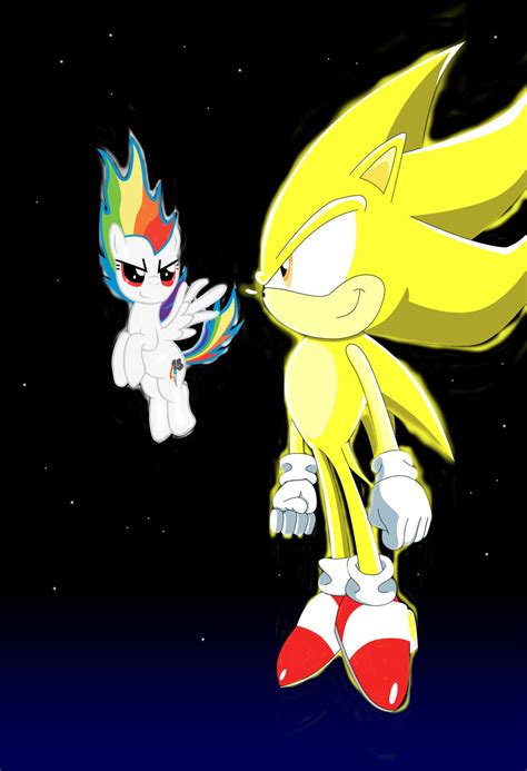 Super Sonic And Super Rainbow Dash By Lightdegel On Deviantart
