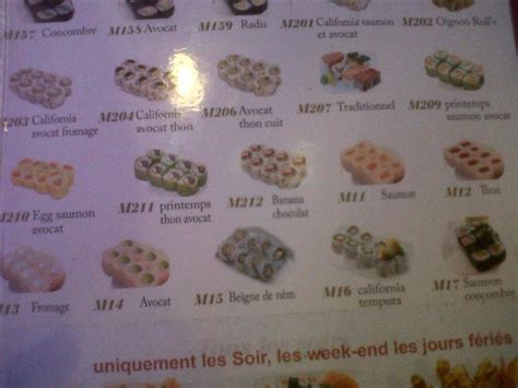 Menu At Fushi Sushi Restaurant Paris Rue Jouffroy D Abbans