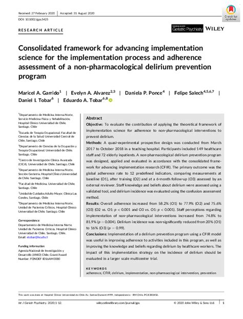 Pdf Consolidated Framework For Advancing Implementation Science For