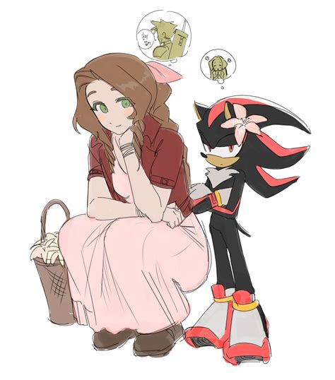 Cloud Strife Aerith Gainsborough Shadow The Hedgehog And Maria