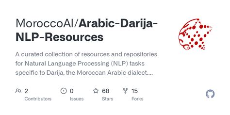 Github Moroccoaiarabic Darija Nlp Resources A Curated Collection Of Resources And