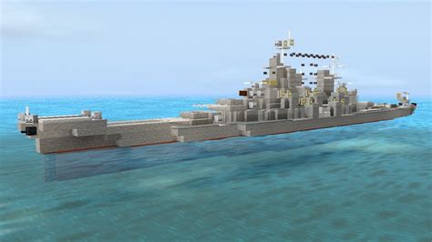 Minecraft Uss Missouri Bb 63 15 Scale Iowa Class Fast Battleship