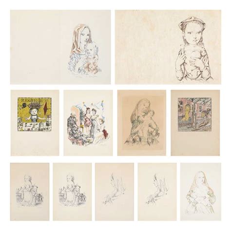 Leonard Tsuguharu Foujita 11 Works Of Lithograph And Screenprint