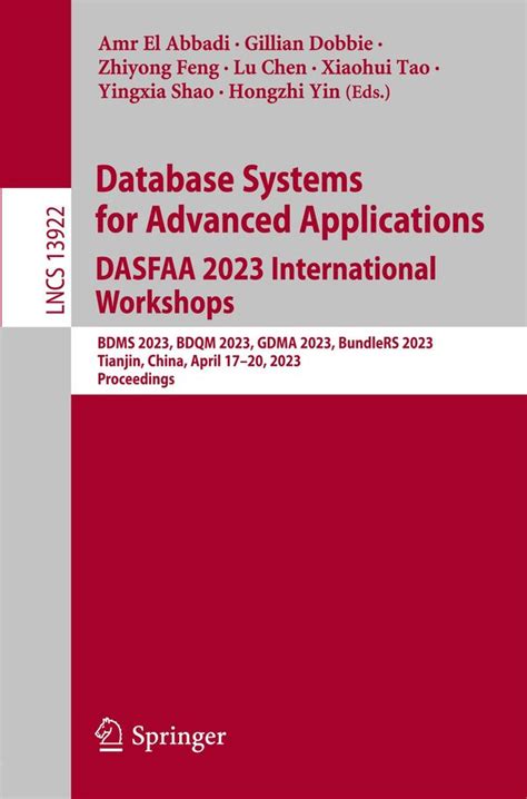 Database Systems For Advanced Applications Dasfaa 2023 International