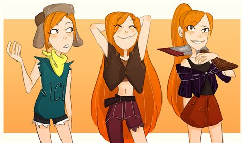 Dipper Pines Mabel Pines Wendy Corduroy Gf Персонажи Gf Арт