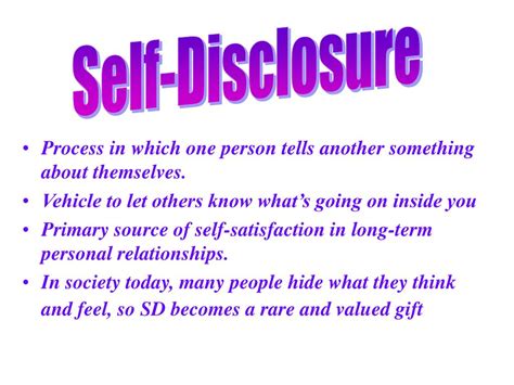 Ppt Self Disclosure Powerpoint Presentation Free Download Id5880400