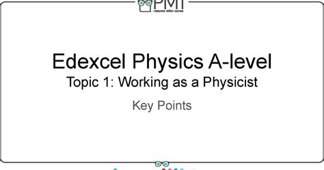 Key Points Bundle Edexcel Physics A Level Pmt Education