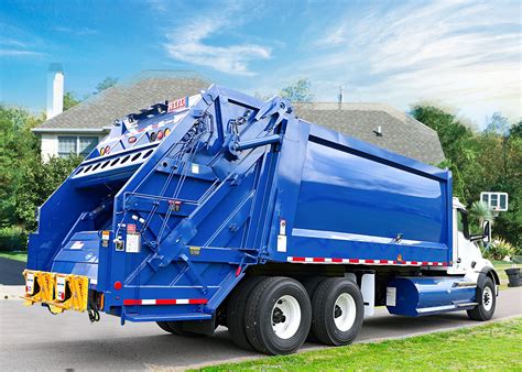 Blue Garbage Truck