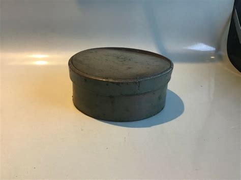 Vintage Small Primative Pantry Box Color Muted Grey Antique Price Guide Details Page