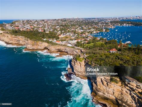 Aerial Drone View Of Watsons Bay In East Sydney Australia Along The