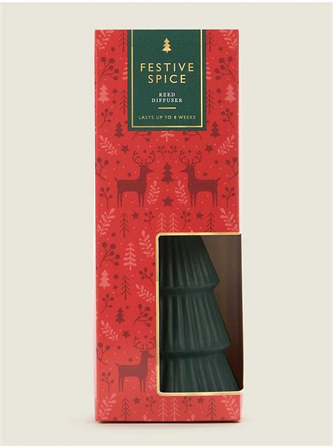 Green Festive Spice Tree Shaped Reed Diffuser Home George At Asda