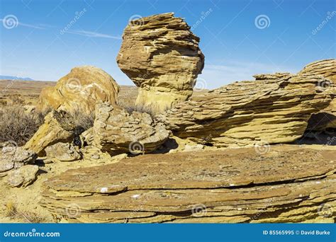 Desert Geologic Sandstone Rocks Sky Stock Image Image Of Sand