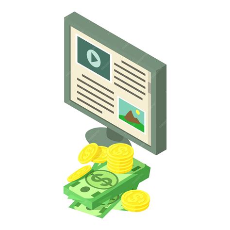Premium Vector Content Monetization Icon Isometric Illustration Of
