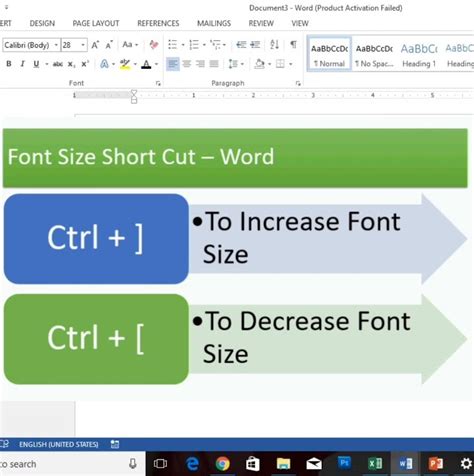 Increase Or Decrease Font Size With Shortcut Key In Ms Word Shorts