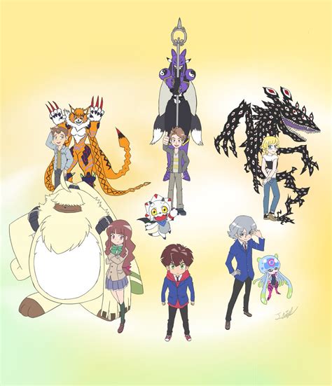Amanokawa Hiro Angoramon Emma Hanes Eyesmon Gammamon