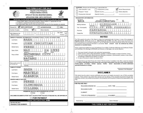 Birth Application Form Pdf Marriage Privacy