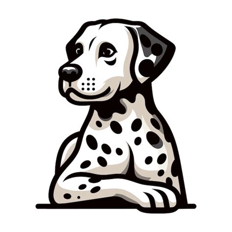Premium Vector Cute Adorable Dalmatian Dog Cartoon Character Vector