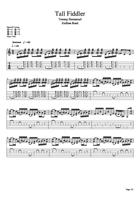 Emmanuel Tommy Tall Fiddler Classical Guitar Library Classical Guitar Sheet Music