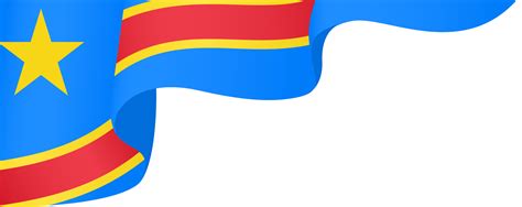 Democratic Republic Of The Congo Flag Wave Isolated On Png Or