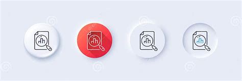 Analytics Graph Line Icon Column Chart Sign Line Icons Vector Stock