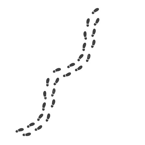 Footsteps Print Route Vector Illustration Design Icon Isolated