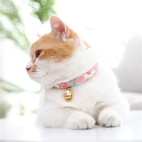 猫咪项圈可爱猫铃铛猫颈圈脖圈项链手工和风项圈小猫项圈猫咪饰品 虎窝淘