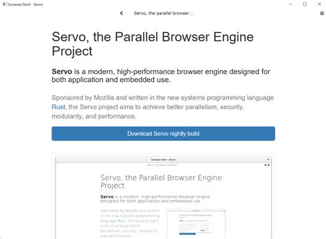 Windows Nightly Builds Now Available Servo Aims To Empower Developers With A Lightweight High