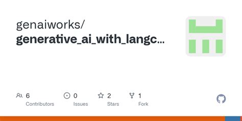 Github Genaiworks Generative Ai With Langchain