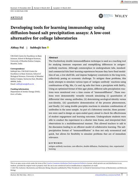 Pdf Developing Tools For Learning Immunology Using Diffusion Based