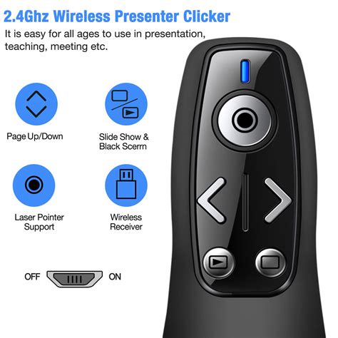 Presentation Clicker Wireless Presenter Remote For