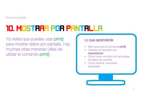 10 mostrar por pantalla 10 mostrar por pantalla ya vistes que