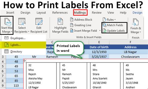 How To Print Labels From Excel Avery Organizermsa