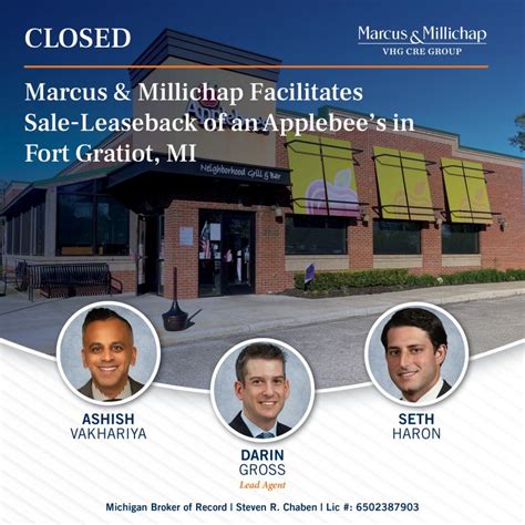 Darin Gross Cre Investment Advisor On Linkedin Vhgcregroup Marcusmillichap Applebees
