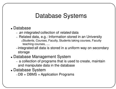 PPT Database Systems PowerPoint Presentation Free Download ID
