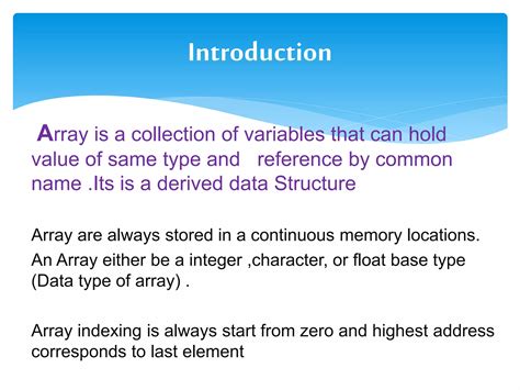 Introduction To Array Ppt Pptx