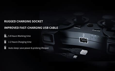 Lunriwis Wireless Controller Für Ps3 Wireless Double Shock 6 Achsen