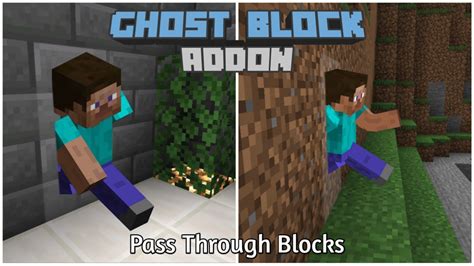 Ghost Block Addon 119 Mcpebedrock Pass Through Blocks Mod Mc
