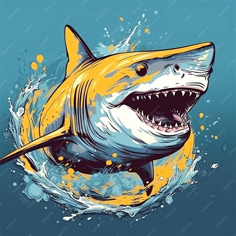Premium Ai Image A Yellow Shark With Sharp Teeth And Sharp Teeth