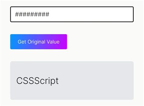 Masking Sensitive Input Fields With Masked Password Css Script