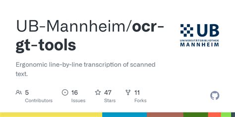 Github Ub Mannheimocr Gt Tools Ergonomic Line By Line Transcription