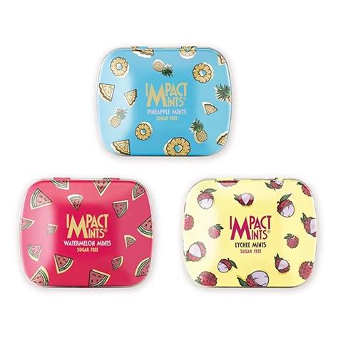 Impactmints Sugar Free Assorted Flavour Mints Lychee Watermelon