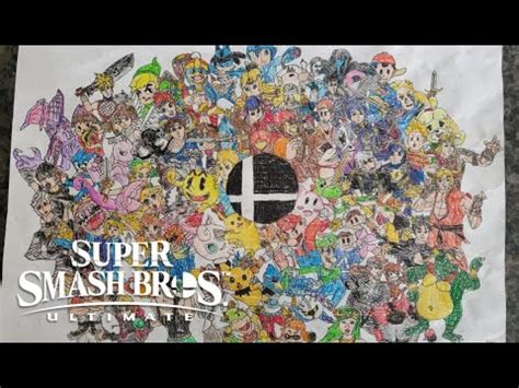 Drawing All 74 Super Smash Bros Ultimate Characters Youtube