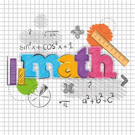 Premium Vector Math Class Lettering With Formulas On A Notebook Paper Vector Illustration